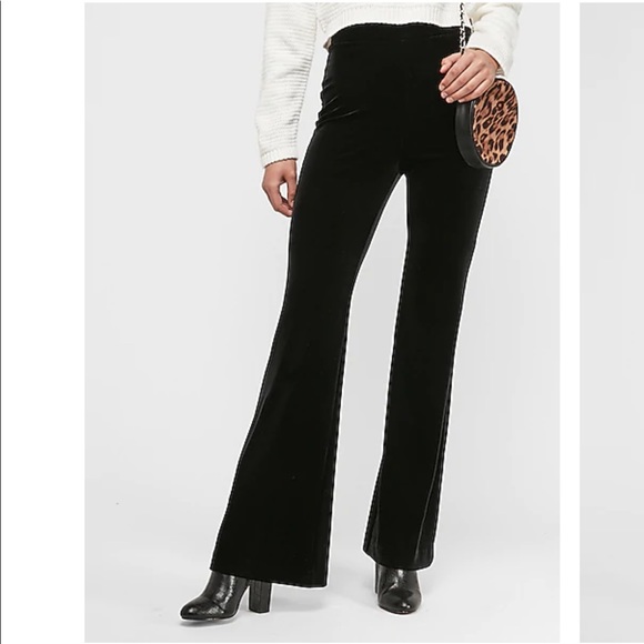 Express | Pants & Jumpsuits | Express Velvet Super High Rise Flare Pant ...
